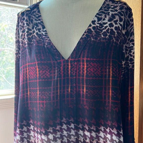 NY Collection | Tops | Ny Collection Animal Mixed Print Tunic Top ...